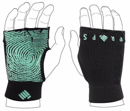 Props Staple Workout Gloves | Black & Aqua - PROPS ATHLETICS INC